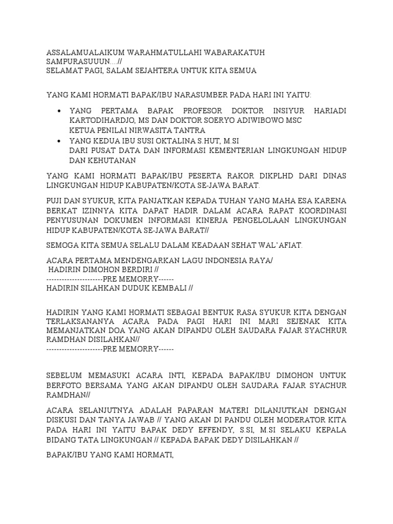 Text MC Rakor Dikplhd | PDF