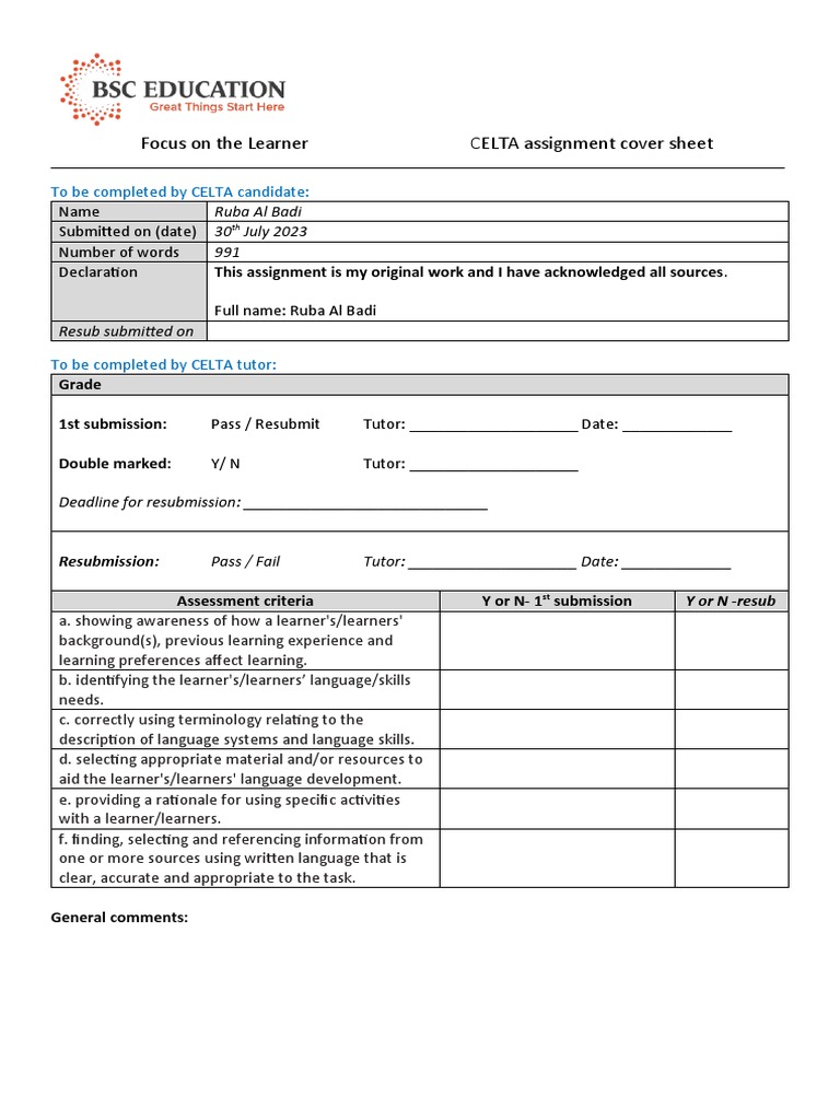 Fol Assignment Pdf English Language Learning 6051