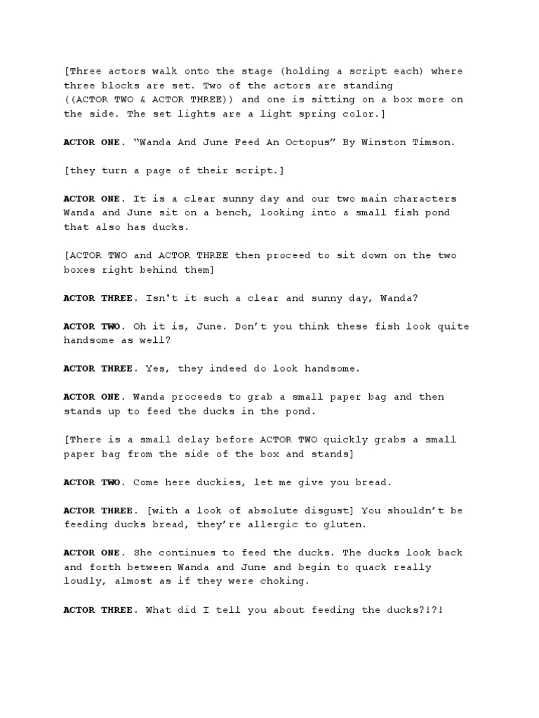 Unfinished: A Ten Minute Play | PDF