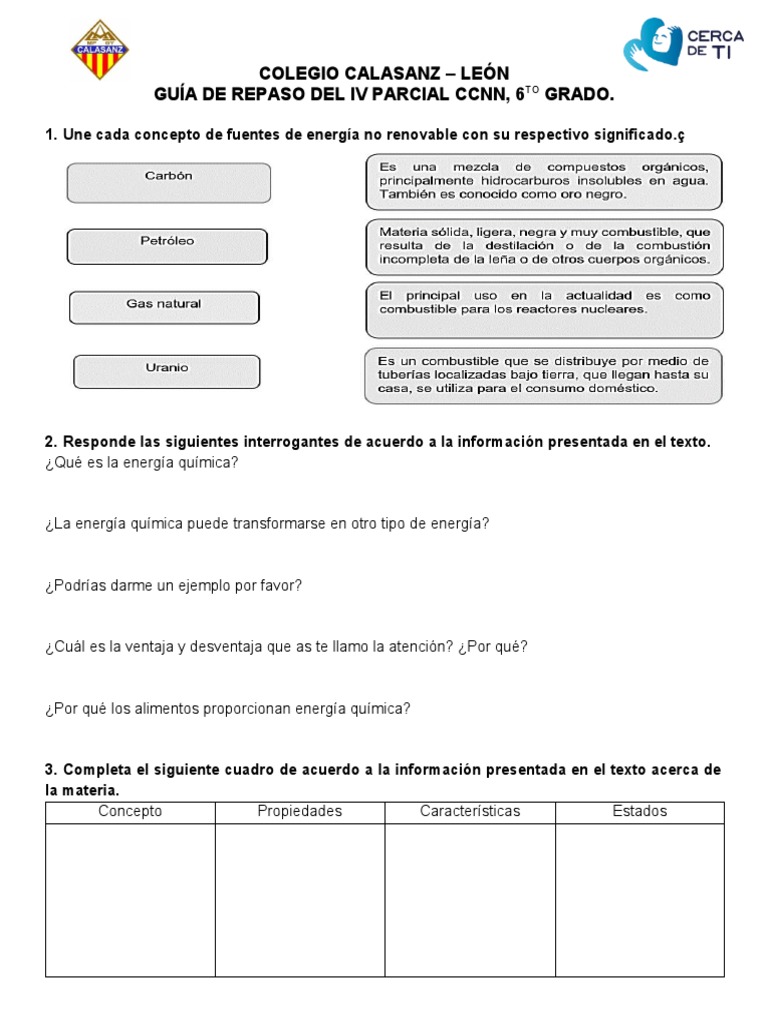 Guía de Repaso 6to Grado CCNN | PDF | Mezcla | Importar