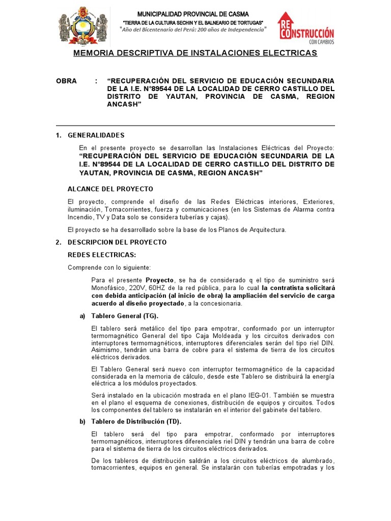 Memoria Inst. Electricas | PDF | Corriente eléctrica | Física Aplicada ... Memoria Inst. Electricas | PDF | Corriente eléctrica | Física Aplicada ...