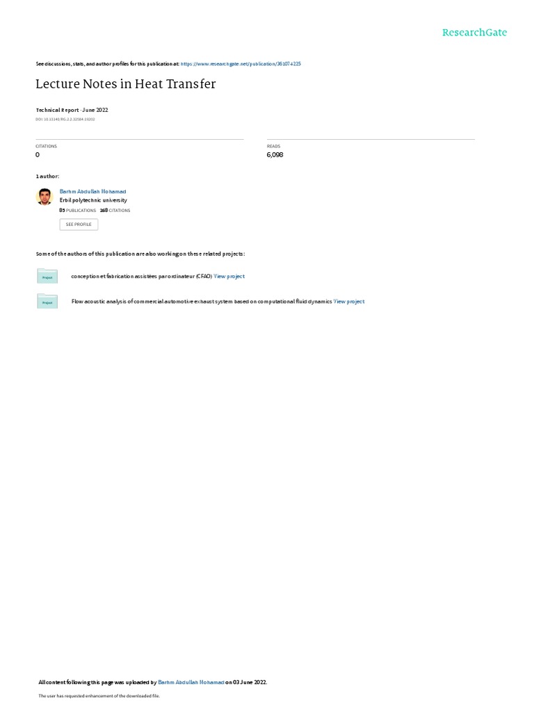 Lecture Notes on Heat Transfer Basics | PDF | Heat Exchanger | Boiler