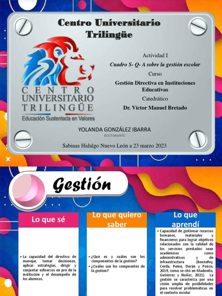 SQA GestiOn | PDF | Institución | Enseñando