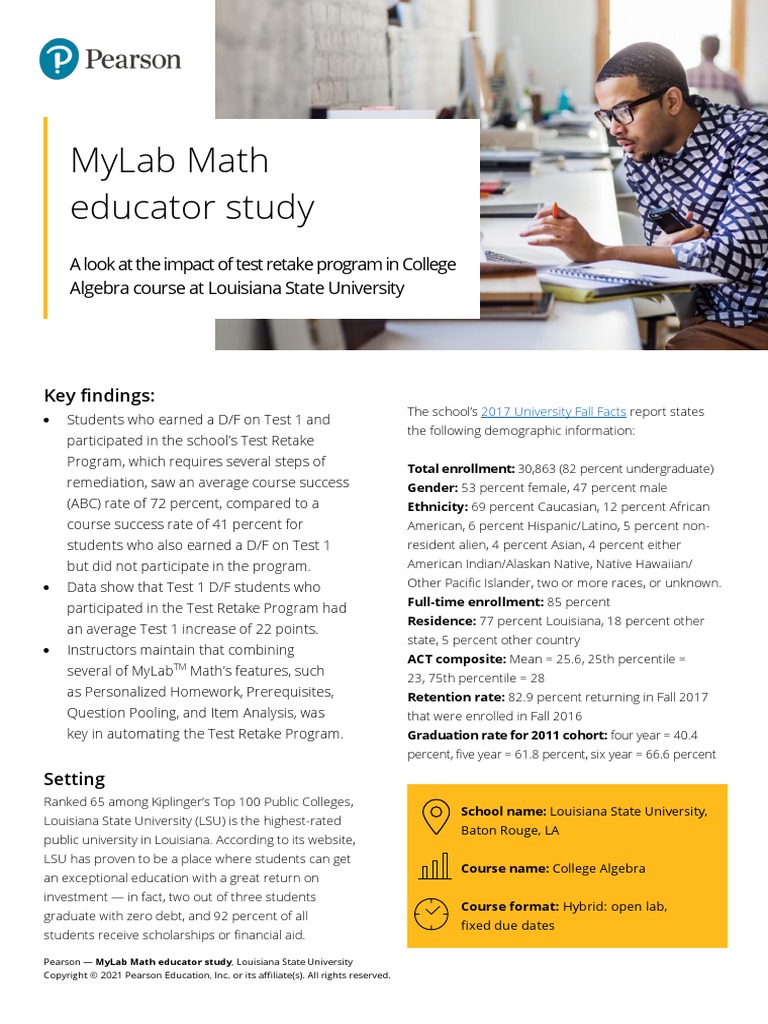0107 MyLab Math Educator Study Explores Impact of Test Retake Program ...