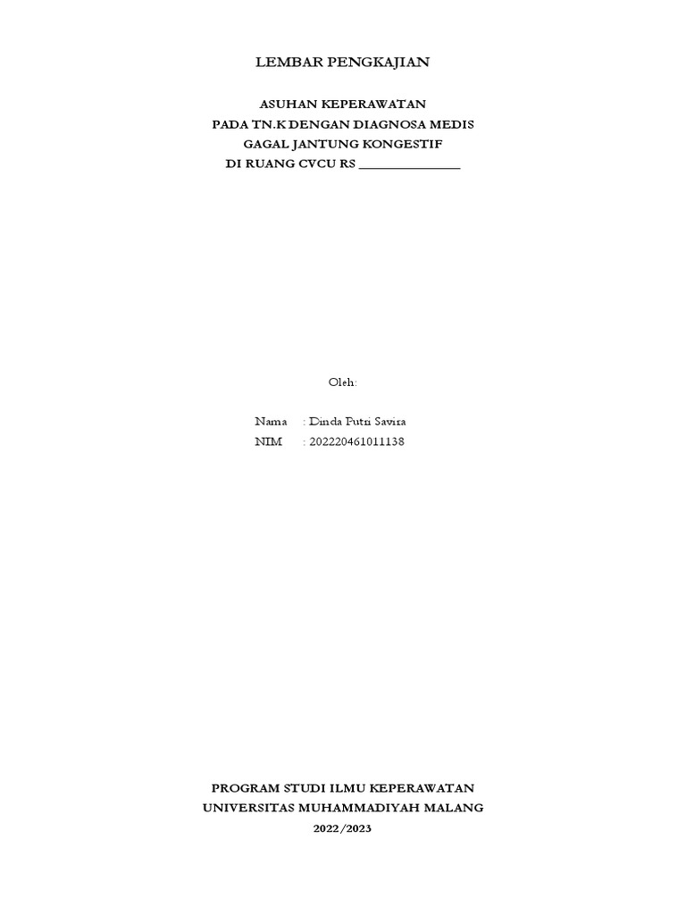 LEMBAR PENGKAJIAN KMB-Dasar | PDF