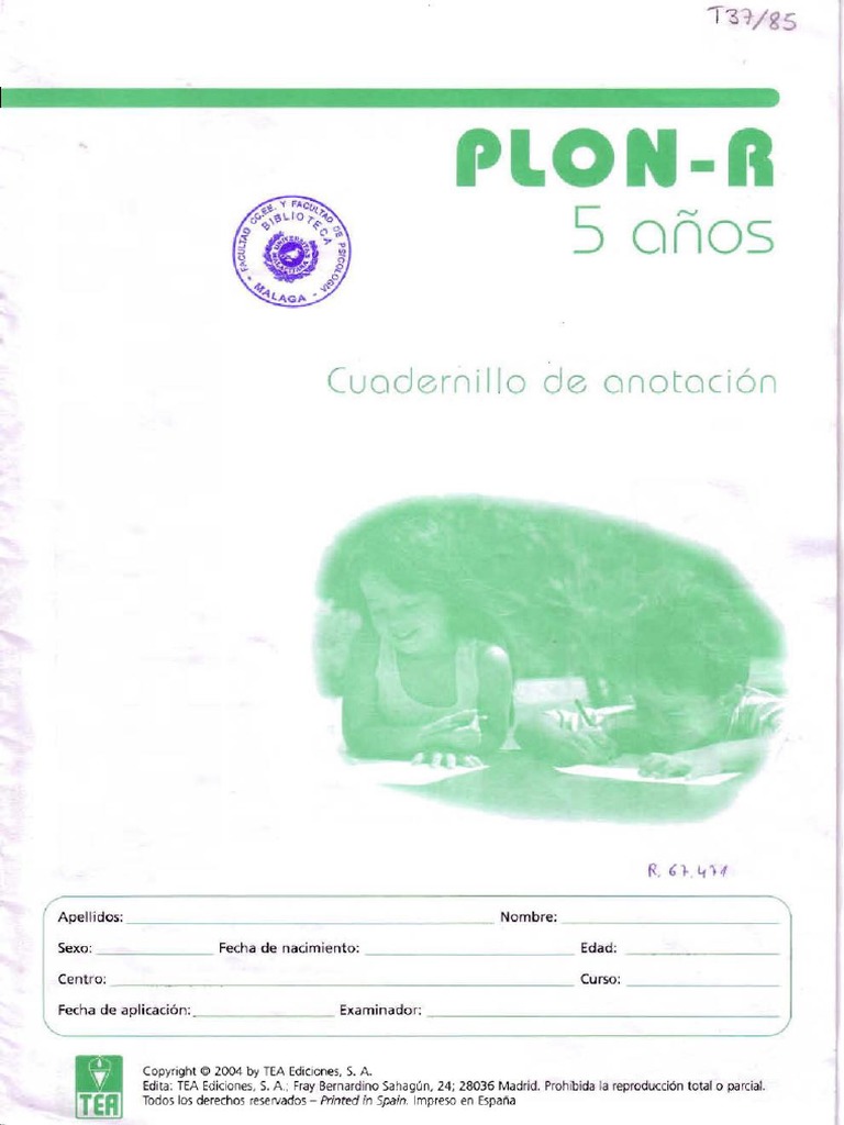 PLON-R 5 años | PDF