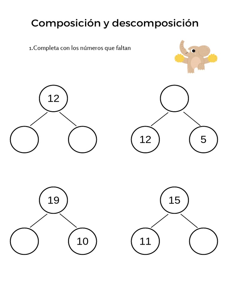 Componer y Descomponer Números Del 10 Al 20 | PDF