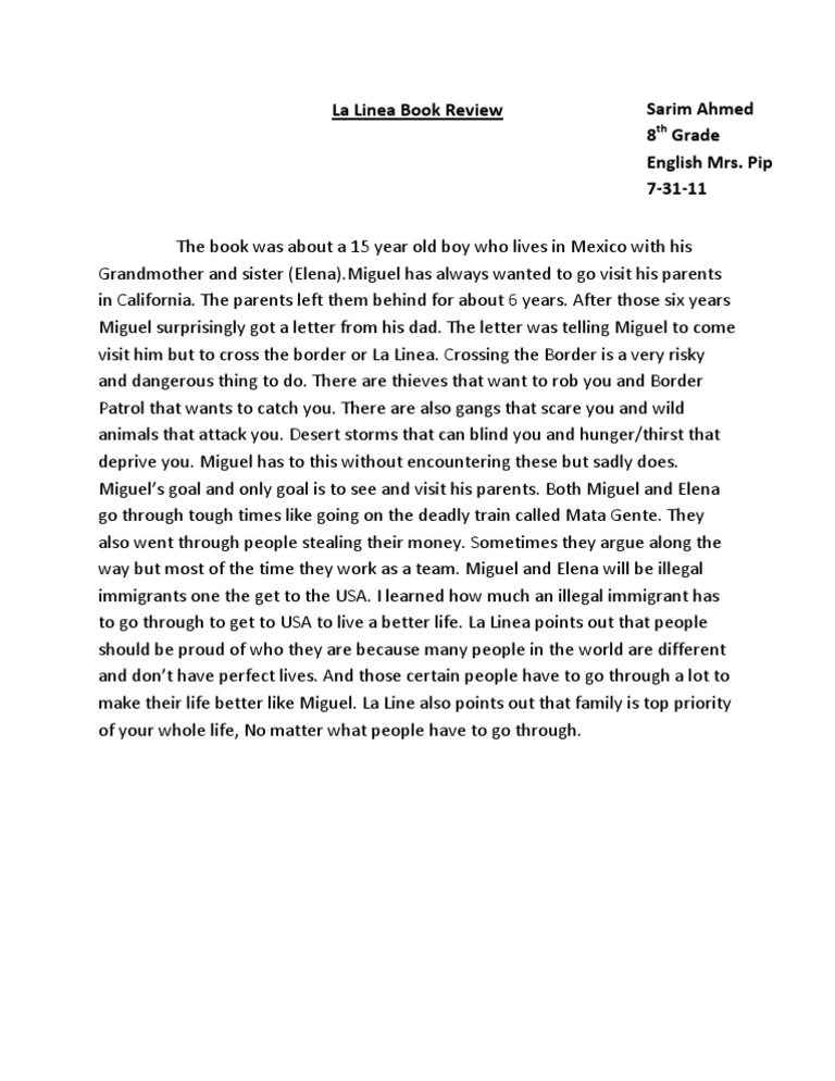 La Linea Book Review | PDF