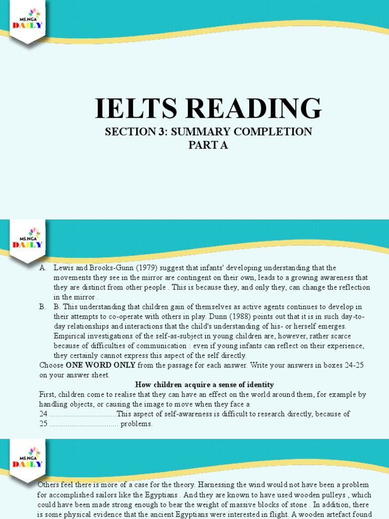 Ielts Reading Section 3 | PDF