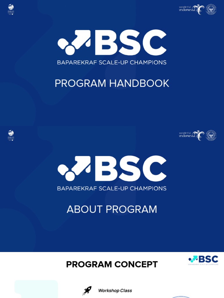BSC 2023 - Program Handbook | PDF | Startup Company | Small Business ...