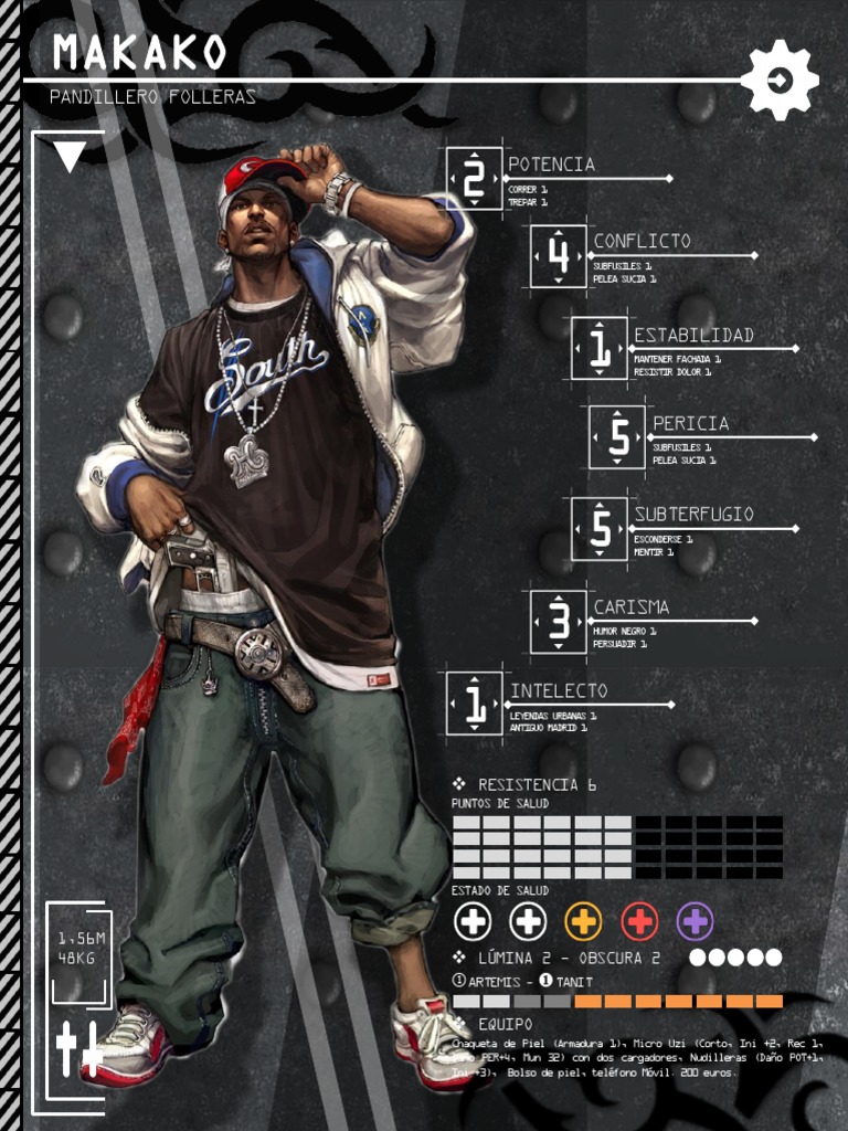Perfil de Makako: Pandillero y Habilidades | PDF
