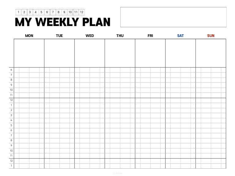 Doran Weekly Plan | PDF