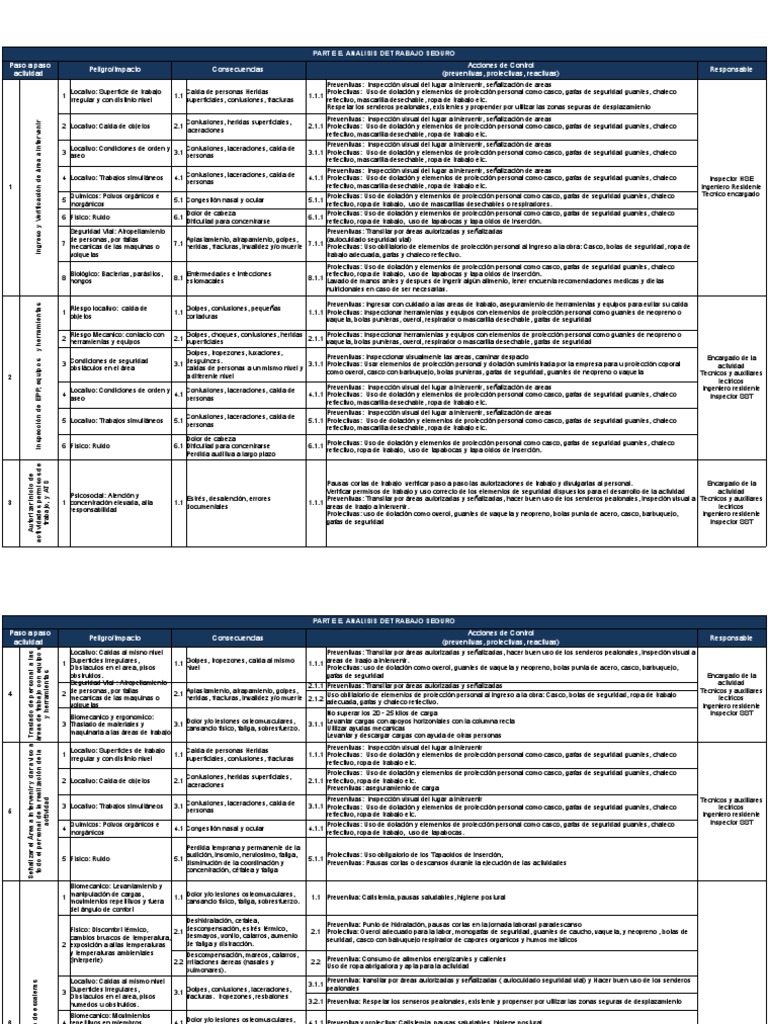 SIG-FT-27 (V2) - Análisis de Trabajo Seguro (ATS) | PDF | Fisiología ...