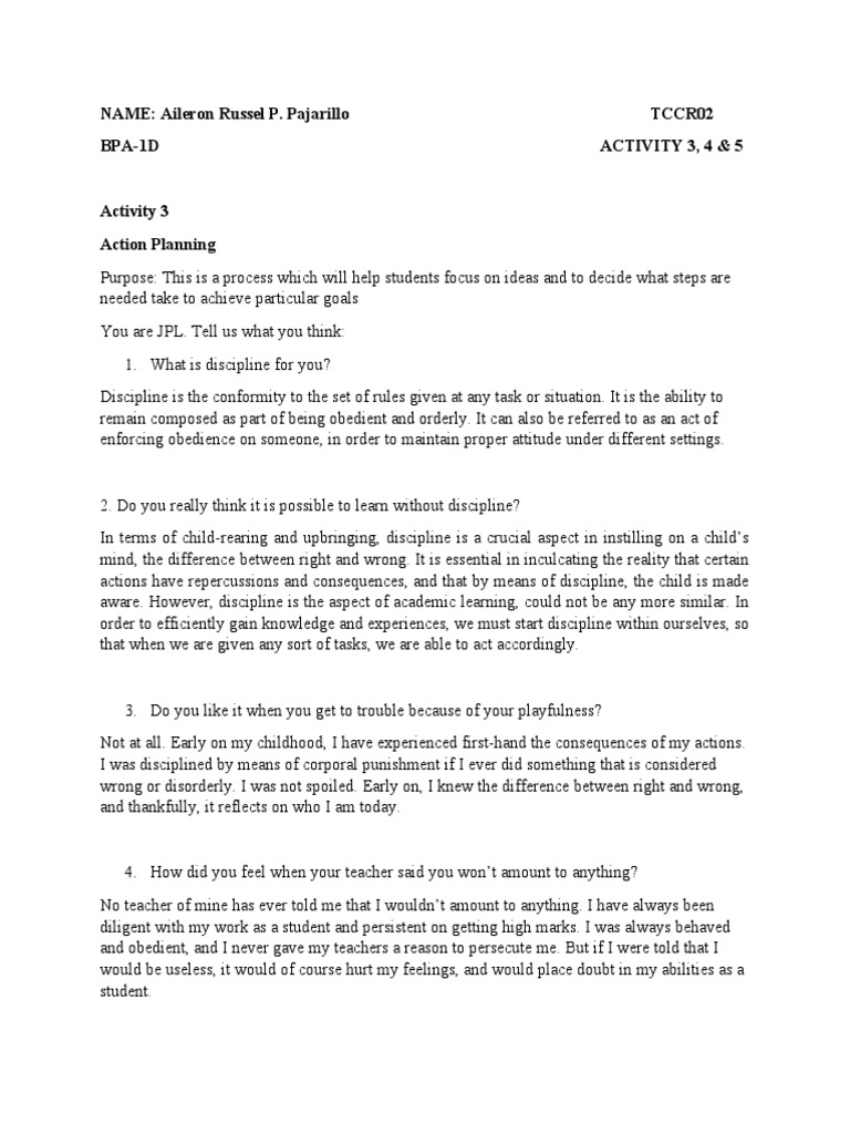 PAJARILLO - TCCR02 Activity 345 | PDF | Disciplines | Love