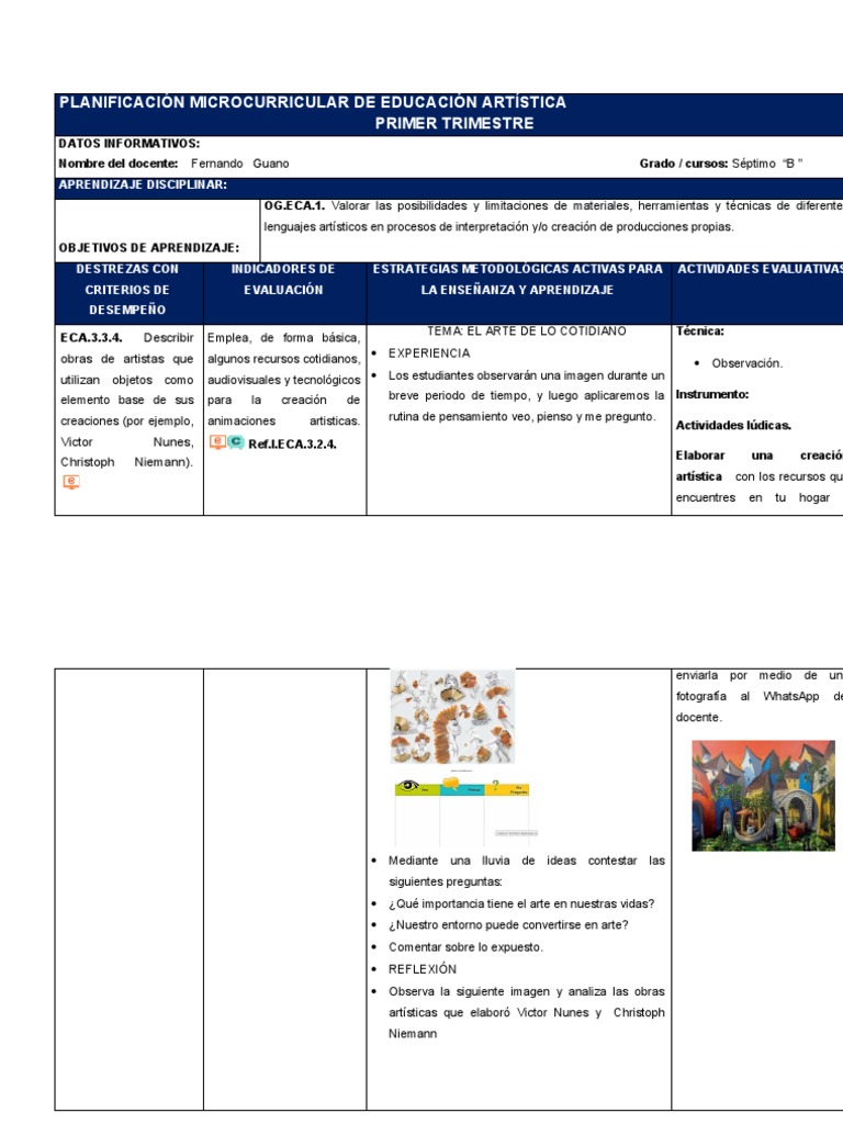 Planificacion 7mo - Eca | PDF | Aprendizaje | Modificación de comportamiento