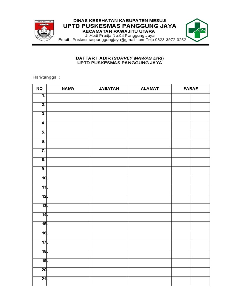 Daftar Hadir SMD | PDF | Kesehatan Holistik