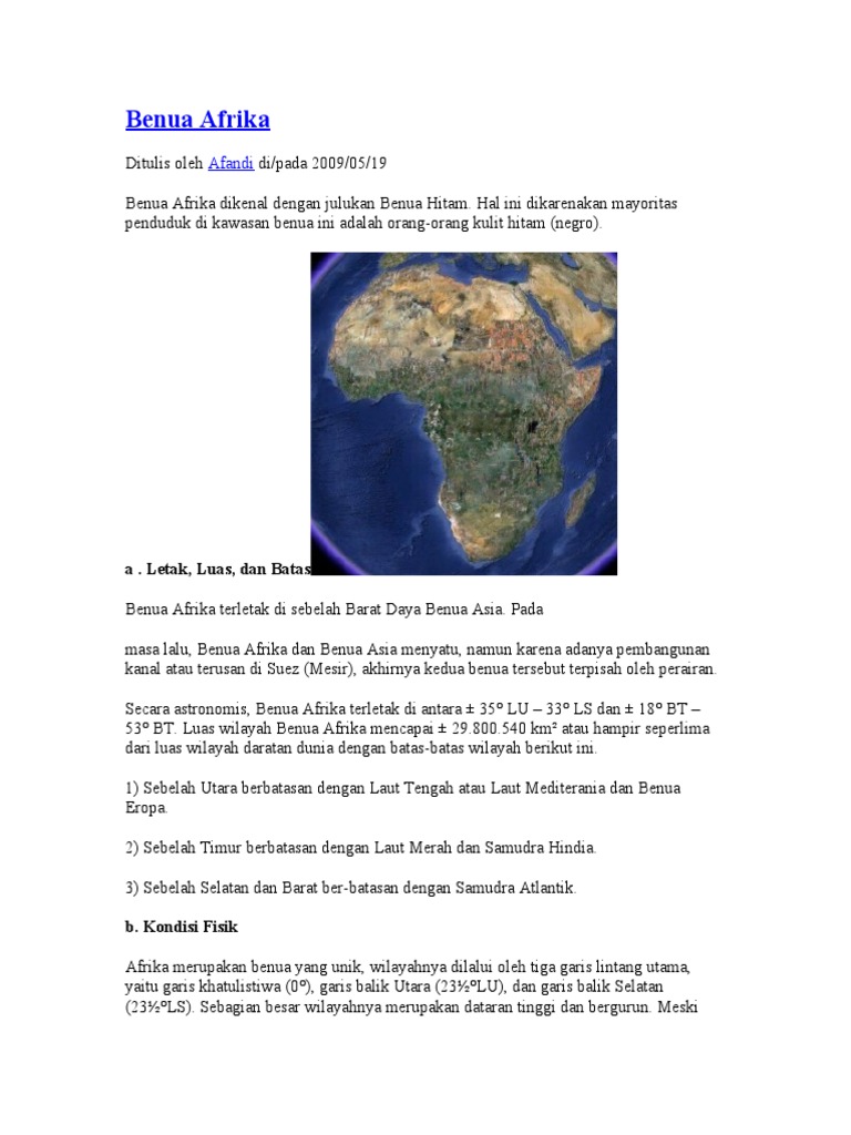Benua Afrika | PDF