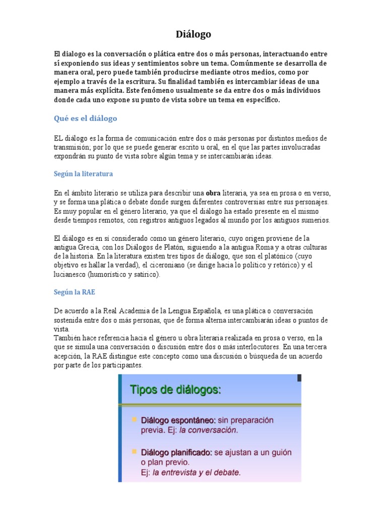 Diálogo | PDF | Conversacion