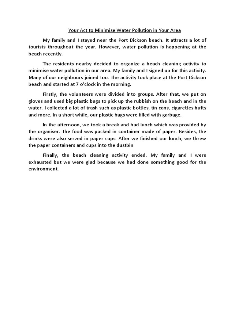 Beach Cleaning Activity | PDF