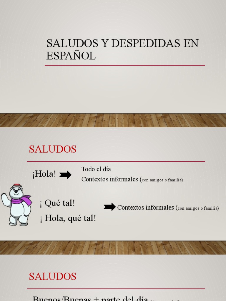Saludos y Despedidas | PDF