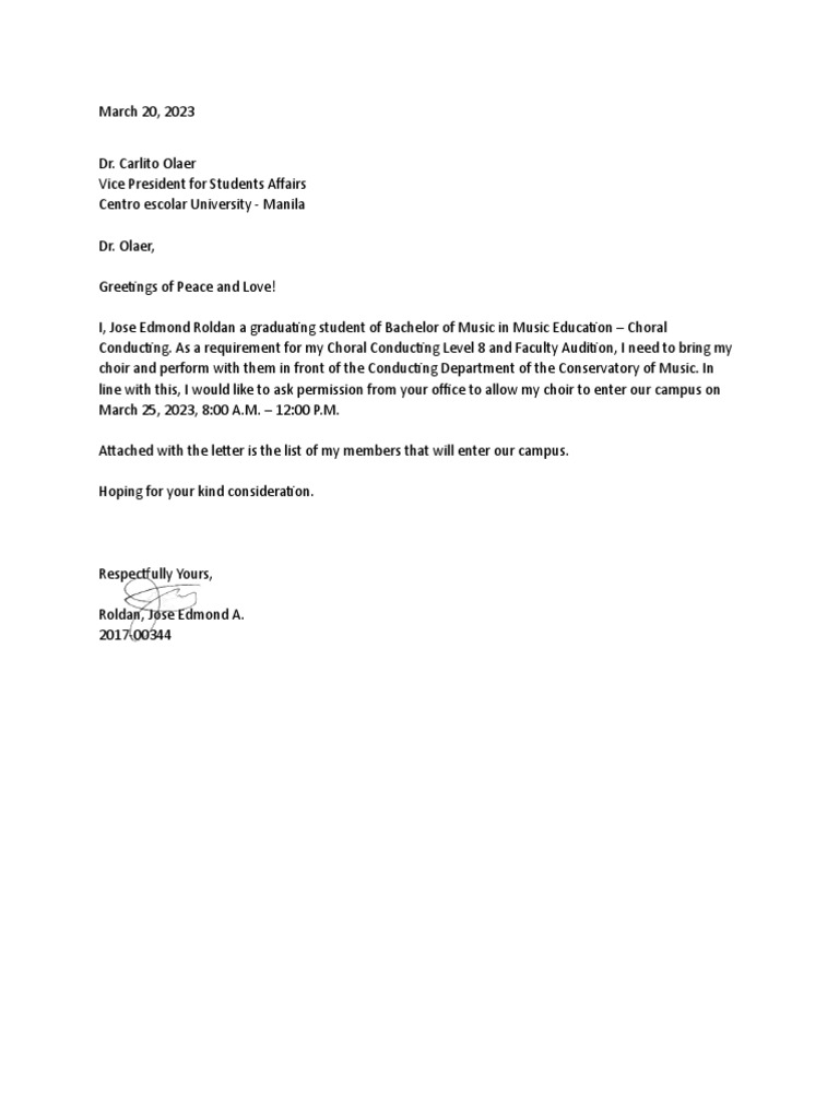 Gate Pass Letter | PDF