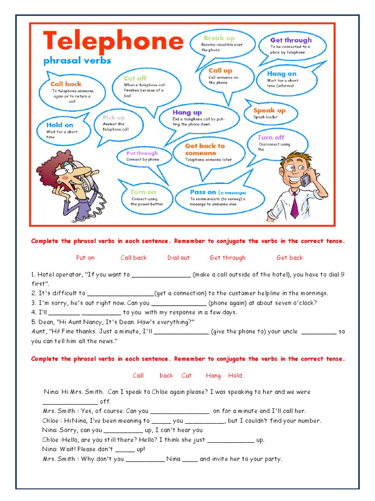 Phrasal Verbs Practice Worksheet | PDF