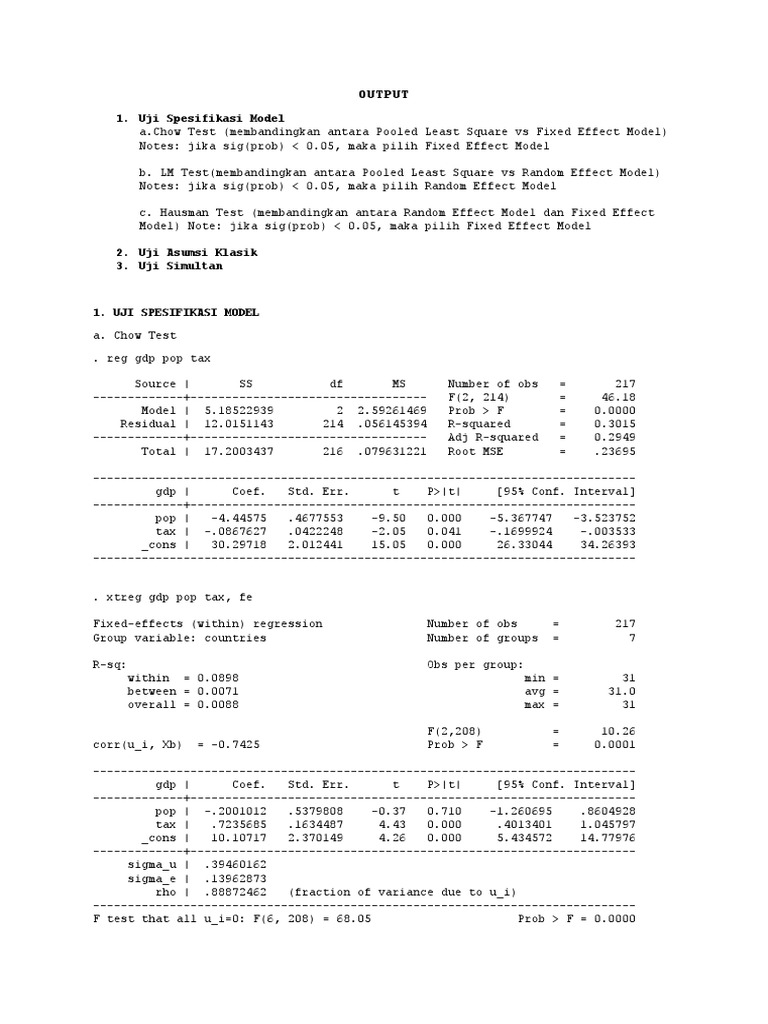 Pse Stata Pdf Coefficient Of Determination Analysis Of Variance