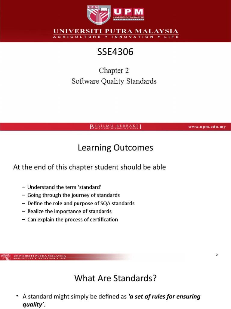 1 - Chapter 2 Software Quality Standards | PDF | Iso 9000 | Quality ...