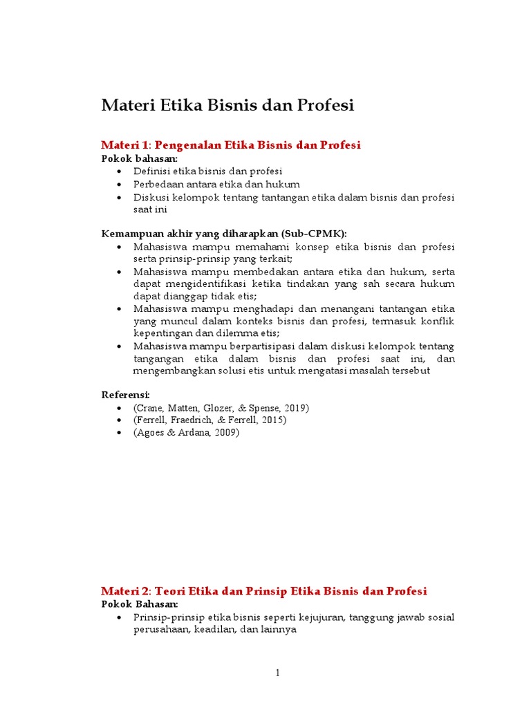 Materi Etika Bisnis dan Profesi | PDF | Seni