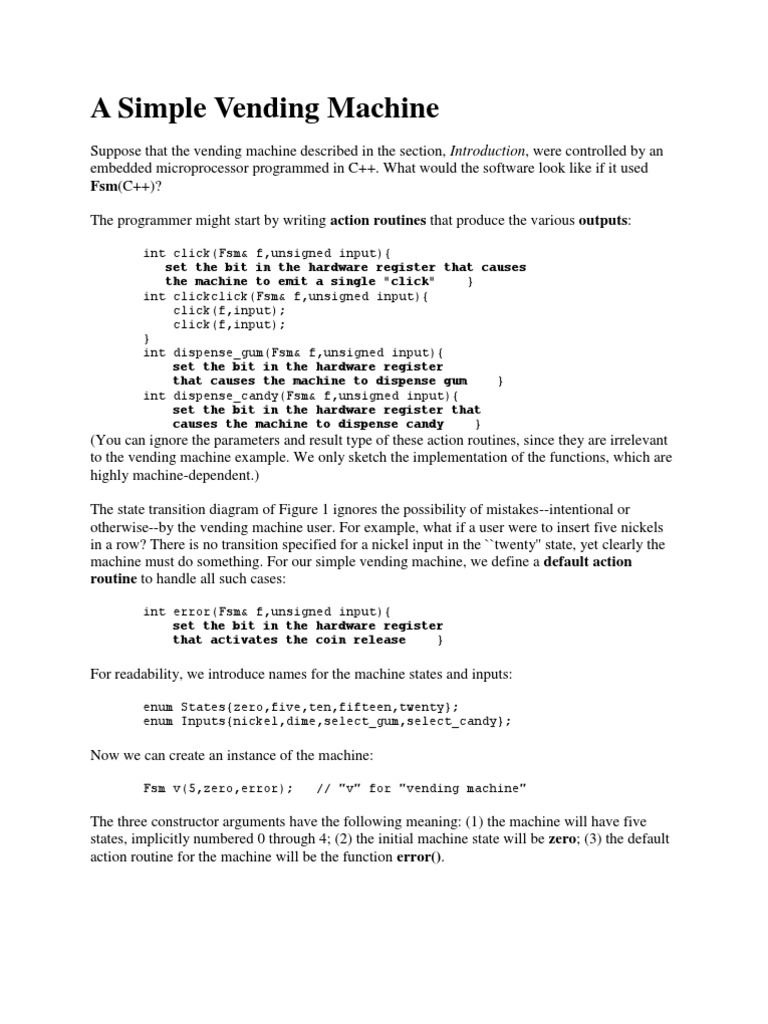 A Simple Vending Machine | PDF | Subroutine | Parameter (Computer ...