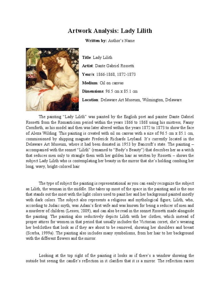 Artwork Analysis | PDF