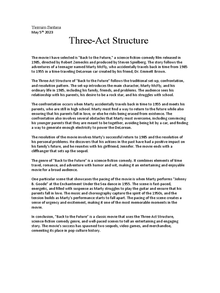 Three Act Structure Pdf