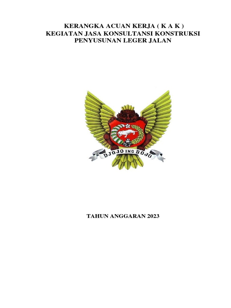 KERANGKA ACUAN KERJA Leger Jalan 2023 | PDF