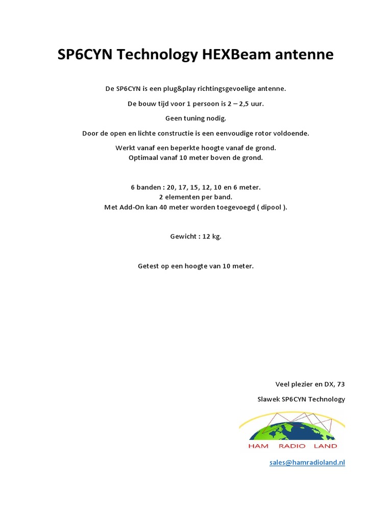 HEXBeam Montage Handleiding v1.0 | PDF