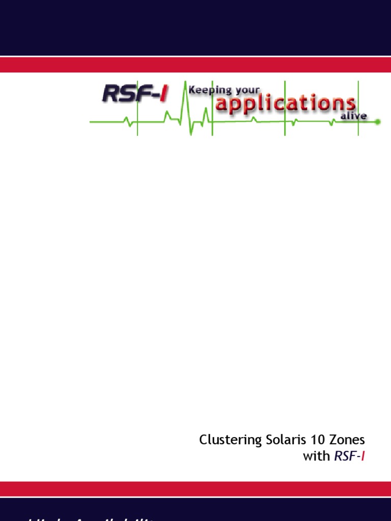 Clustering Solaris 10 Zones With RSF 1 | PDF | File System | Computer Cluster