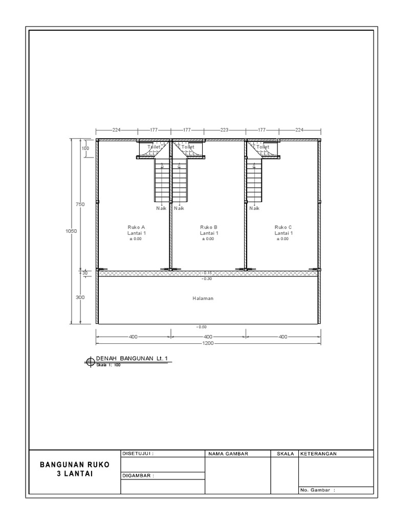 Plan Ruko 3 Lantai | PDF
