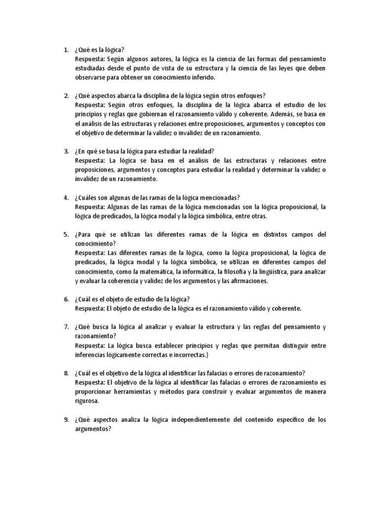 Cuestionario de Lã Gica Primer Parcial Lã Gica | PDF | Argumento | Razonamiento deductivo