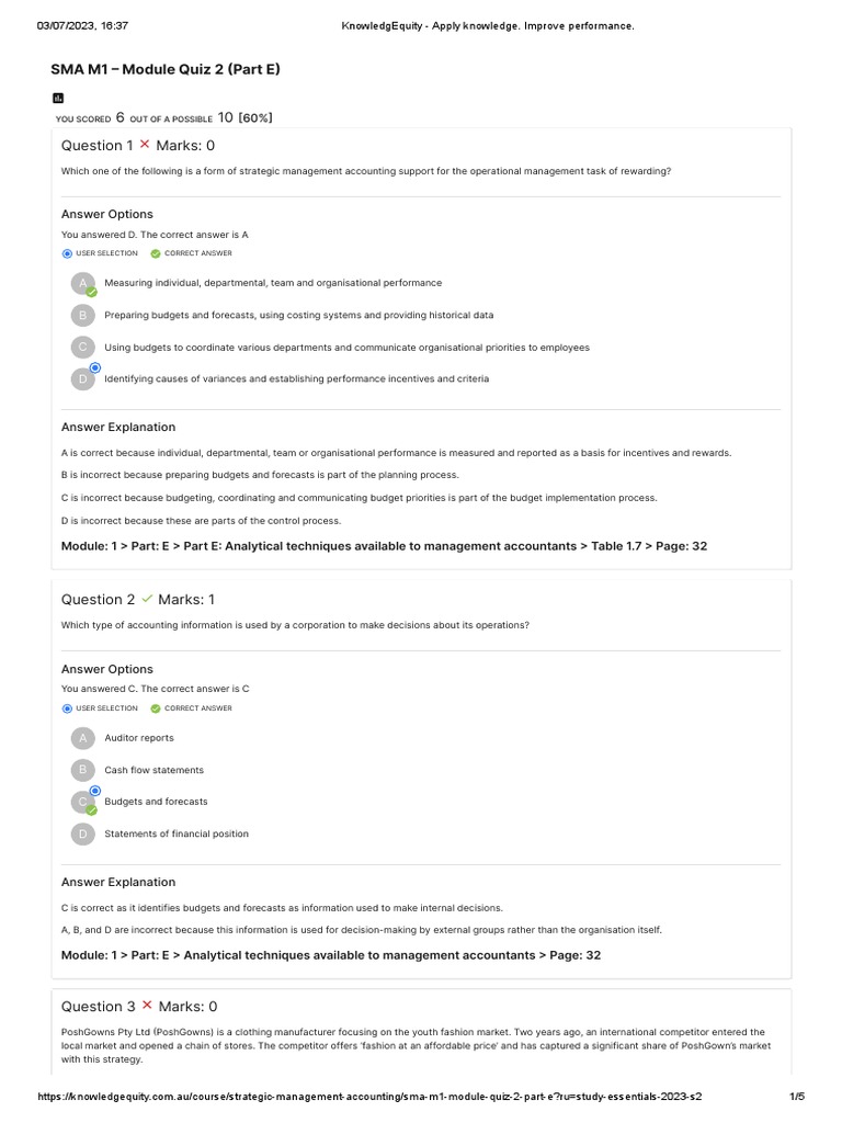Module 1B | PDF | Management Accounting | Risk