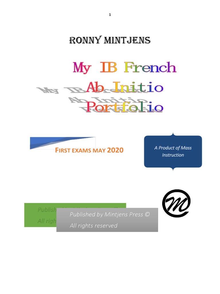 French Ab Initio Study Portfolio | PDF | Reading Comprehension | Human ...