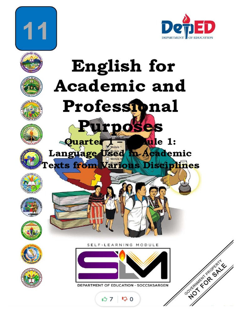 Eapp Quarter 1 Module 1 English For Academic and Professional Purposes ...