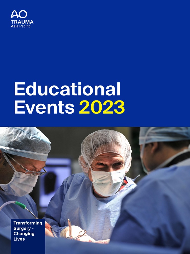 AO Trauma Course Calendar 2023 India | PDF | Surgery | Health Care