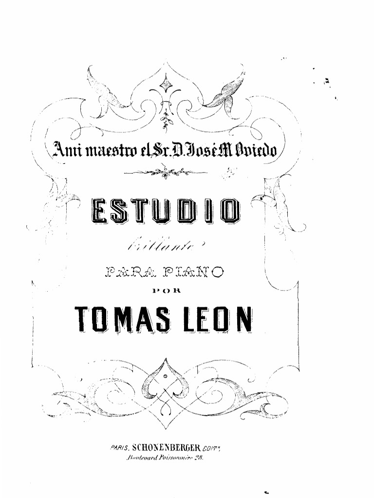 Tomas Leon - Estudio Brillante in Eb Major | PDF Tomas Leon - Estudio Brillante in Eb Major | PDF