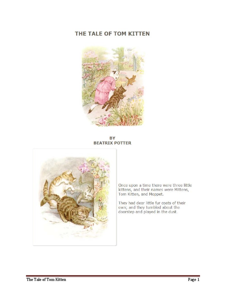 The Tale of Tom Kitten Pages | PDF