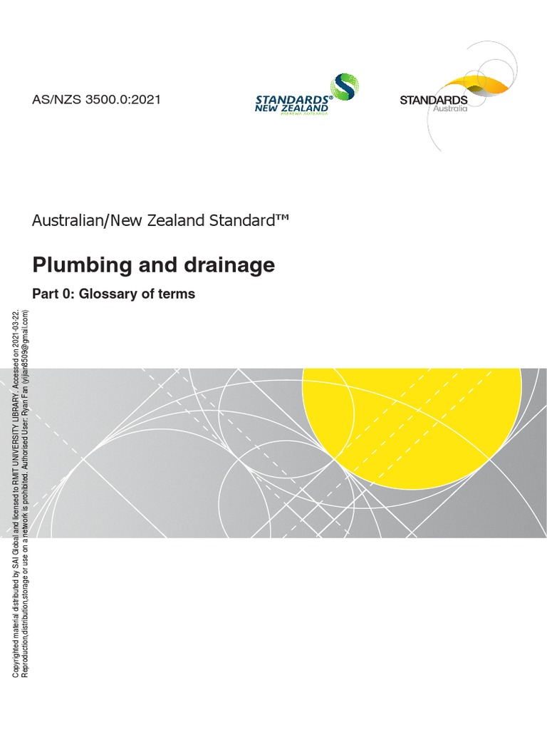 3500.0-2021 Plumbing | PDF | Plumbing | Standards Australia