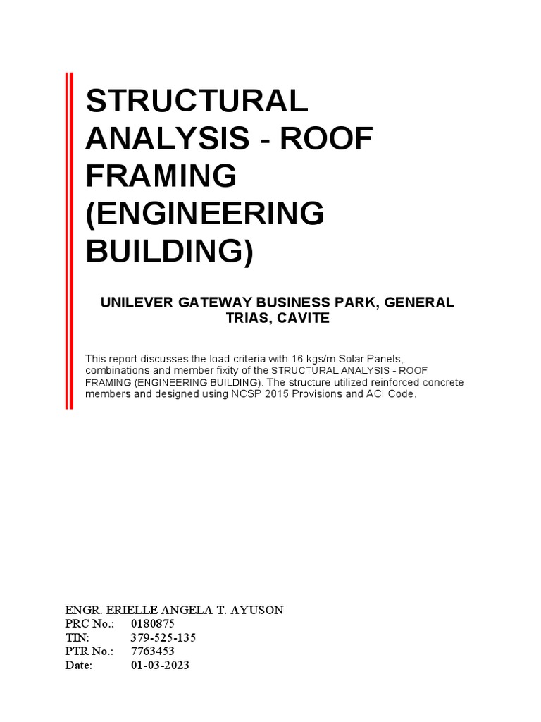 B. Calculation Report - Engineering Building | PDF | Structural ...