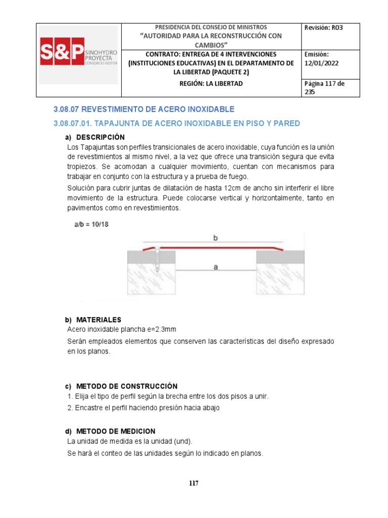 Eett Tapajunta y Cantonera | PDF | Acero | Aluminio