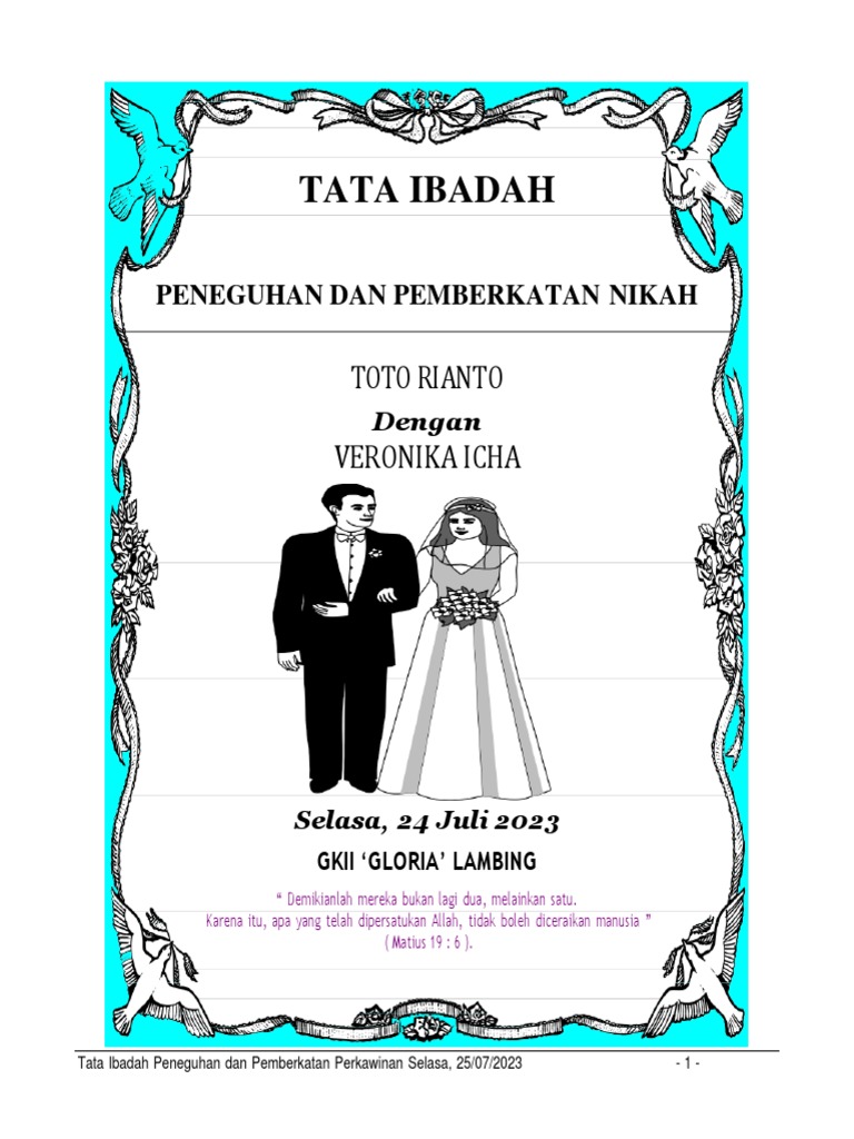 Pemberkatan Nikah Toto | PDF
