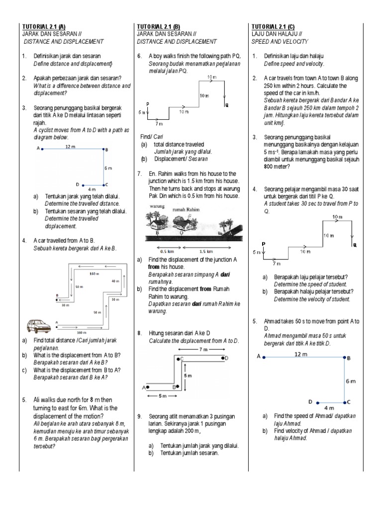 Tutorial 2.1 GERAKAN LINEAR | PDF
