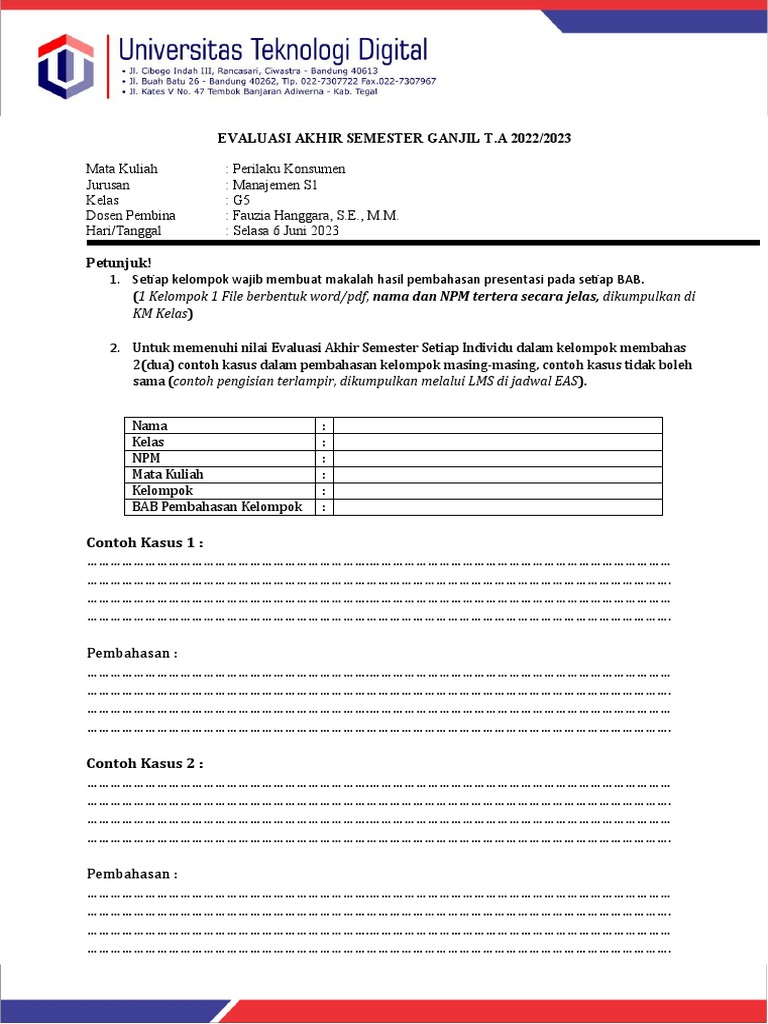 Soal EAS G5 Perilaku Konsumen | PDF