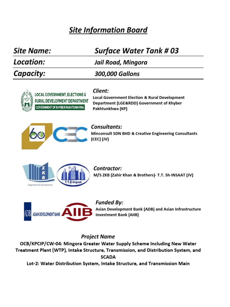 Site Information Board ZKB SWT # 3 | PDF